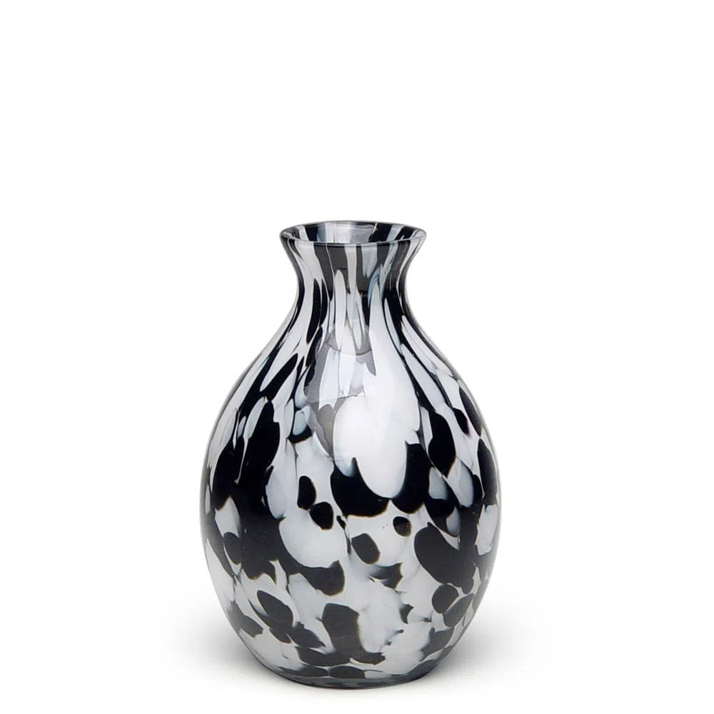 Small Glass Vase 65 Multicolor Black and White | Cá d' Oro - Cá d'Oro Glass