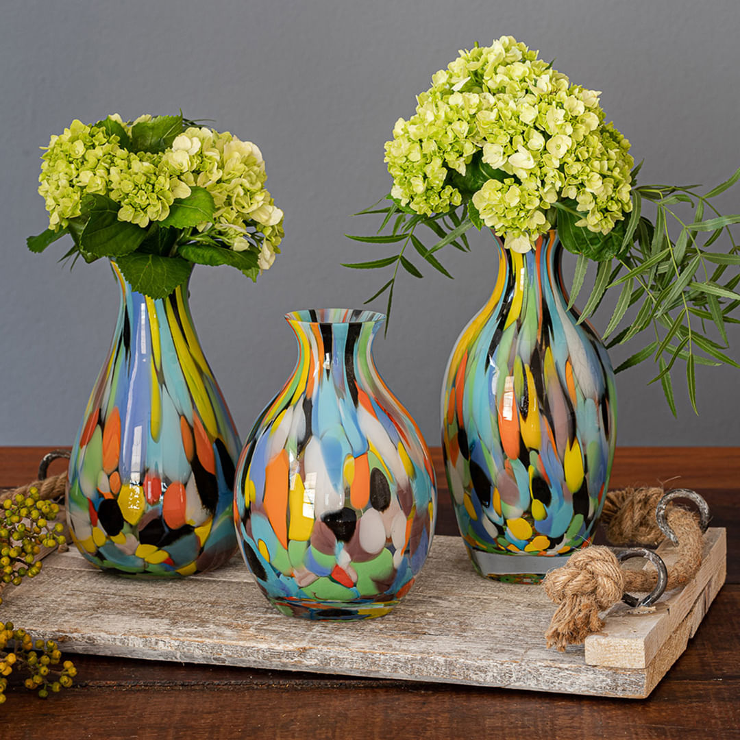 Small Glass Vase 67 Multicolor Colored | Cá d' Oro - Cá d'Oro Glass